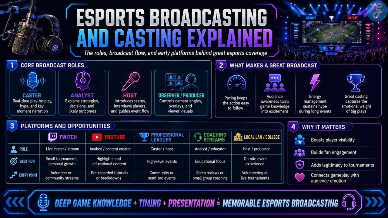Esports Broadcasting and Casting: Guide for Competitive Players